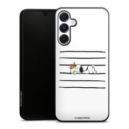 DeinDesign Galaxy A16 4G Handy Premium Silikon H&uuml;lle Handyh&uuml;lle schwarz Case Snoopy Dog Peanuts Silikon Premium Case