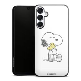 DeinDesign Galaxy A16 5G Handy Premium Silikon H&uuml;lle Handyh&uuml;lle schwarz Case Snoopy Love Peanuts Silikon Premium Case