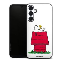 DeinDesign Galaxy A16 5G Handy Premium Silikon H&uuml;lle Handyh&uuml;lle schwarz Case Snoopy Peanuts Official Licensed Product Silikon Premium Case