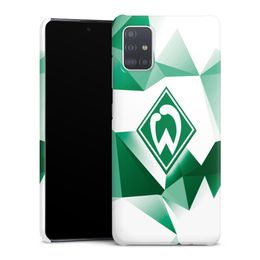 DeinDesign Galaxy A51 Handy Premium Case Smartphone Handyh&uuml;lle Schutzh&uuml;lle gl&auml;nzend Tarnmuster Sv Werder Bremen Official Licensed Product Premium Case