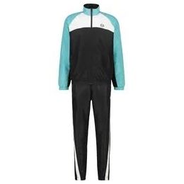 Trainingsanzug Sergio Tacchini "METROPOLIS TRACKSUIT Herren" Gr. L, blau (schwarz, aqua sea), Herren, 100% POLYESTER, Sportanzüge, Trainingsanzug Herren, Tracksuit, Retro, Outdoor, Jogging, Streetwear