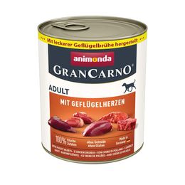 animonda GranCarno Adult mit Gefl&uuml;gelherz Hunde-Nassfutter ohne Getreide 6x800g