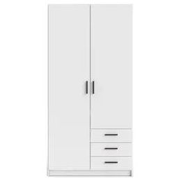 Kleiderschrank Inosign "Sprint Drehtürenschrank, Aufbewahrung Kasten Schrank Stauraum", weiß, B:98,5cm H:200,4cm T:49,8cm, Spanplatte, Schränke, Breite 98,5/147 oder 195,5 cm, je mit Einlegeböden und Kleiderstange