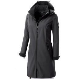 WITT Damen Softshelljacke mit Gummizug im R&uuml;cken, anthrazit, Gr&ouml;&szlig;e 54