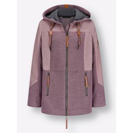 WITT Damen &Uuml;bergangsjacke im Mix aus Fleece und Stepp, mauve, Gr&ouml;&szlig;e 46