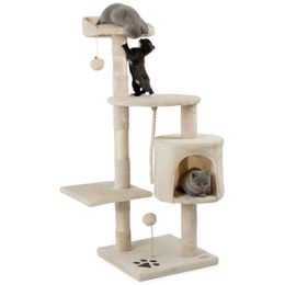 Kratzbaum Kletterbaum Katzenkratzbaum Höhe 112 cm, beige - Lionto