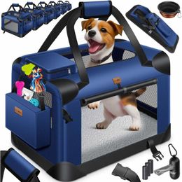 Lovpet - Hundebox Hundetransportbox faltbar Inkl.Hundenapf Transporttasche Hundetasche Transportbox für Haustiere Hunde und Katzen