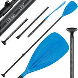 Kesser Paddle - 3-teilig für Kayak sup Stand-Up Paddling Board Stechpaddel Verstellbar Teleskop 165cm-215cm Aluminum für Stand Up Paddel Kajakfahren Blau