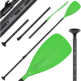 Kesser Paddle - 3-teilig für Kayak sup Stand-Up Paddling Board Stechpaddel Verstellbar Teleskop 165cm-215cm Aluminum für Stand Up Paddel Kajakfahren Grün