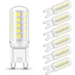 Beijiyi - G9-LED-Lampen, 3 w, entspricht 30 w Halogensockel, 350 lm, Kaltweiß 6000 k, 360° Drehwinkel, nicht dimmbar, für Deckenbeleuchtung, Küche,