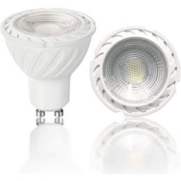 Beijiyi - COB-LED-GU10-Glühbirne, kaltweiße Farbe, 6000 k, 5 w Abstrahlwinkel 38°, Halogen 45 w Äquiv. 450 lm nicht dimmbare, traditionelle