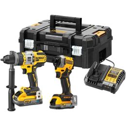 Dewalt Werkzeuge - Akku-Set Schlagbohrmaschine und Schlagschrauber, 18V, 1x 1,7 Ah Akku, 1x 5,0 Ah Akku, Ladegerät DCK2052H1E1T