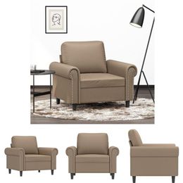 The Living Store - Sessel Cappuccino-Braun 60 cm Kunstleder - Sofas - Braun