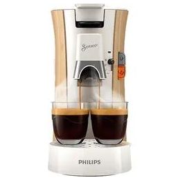 Mendler PHILIPS SENSEO® Select CSA240/05 mit Kaffeestärkewahl Plus und Memo-Funktion, 0.9L Wassertank, Padmaschine, Seidenweiß matt