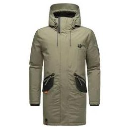 Wintermantel STONE HARBOUR "Ragaan" Gr. XXXL (58), grün (helloliv) Herren Mäntel modischer Winterparka mit Teddyfell Futter