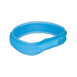 Trixie Flash Light Band USB Adjustable LED Safety Collar Blue Size: M-L 50cm/30mm