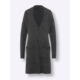 Heine Witt Damen Strickjacke mit aufgesetzten Taschen, schwarz, Gr&ouml;&szlig;e 36