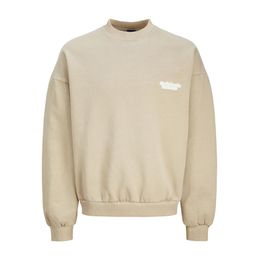 Jack & Jones Jack & Jones Sweatshirt Herren Gr&ouml;&szlig;e XS beige / wei&szlig;