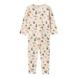 name it Schlafanzug Jungen Gr&ouml;&szlig;e 92 creme / mischfarben