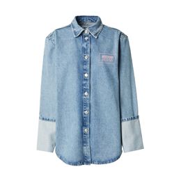 Moschino Jeans Bluse Damen Gr&ouml;&szlig;e XS blue denim / rosa