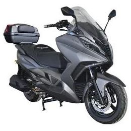 Motorroller Alpha Motors "Sport Cruiser 300", grau (grau, schwarz), Motorroller & MofasB:81cm H:132cm L:218cm, mit integr. Alarmanlage, Keyless-System, USB-Anschluss und Windschild, B:81cm H:132cm L:218cm