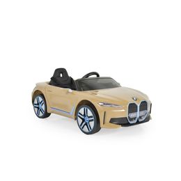 Moni Kinder Elektroauto BMW i4 MP3 EVA-Reifen Fernbedienung Lichter bis 30 kg gold