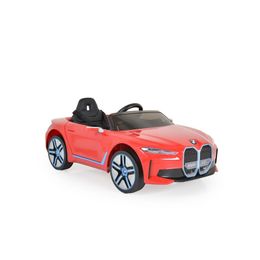 Moni Kinder Elektroauto BMW i4 MP3 EVA-Reifen Fernbedienung Lichter bis 30 kg rot