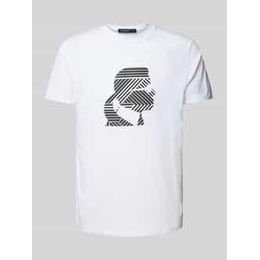 K by KARL LAGERFELD T-Shirt mit Label-Print