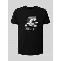 K by KARL LAGERFELD T-Shirt mit Label-Print