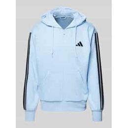 adidas Sportswear Sweatjacke mit Viskose-Anteil und Label-Stitching