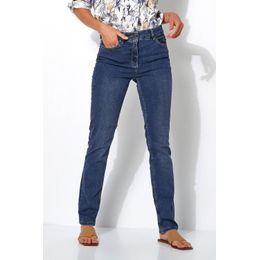 Straight-Jeans Toni "BE LOVED", Damen, Gr. 24, K-Gr, blau (blau used), Denim/Jeans, Obermaterial: 89% Baumwolle, 8% Polyester, 3% Elasthan, casual, straight fit normal, Jeans