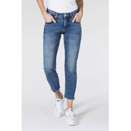 Ankle-Jeans MAC "Rich-Slim Chic" Gr. 36, Länge 26, schwarz (authentic), Damen, Denim/Jeans, Obermaterial: 72% Baumwolle, 16% Polyester, 10% Lyocell, 2% Elasthan, Jeans, Mit besonderer Coin-Pocket