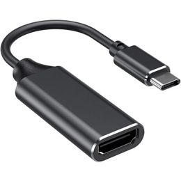 USB-Typ-C-zu-HDMI-4K-Adapter (Thunderbolt 3-kompatibel) mit Audio-Video-Ausgang für Samsung Note 9/S9, Huawei Mate 20 usw. (Schwarz)