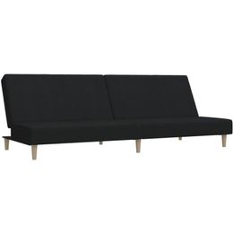 Schlafsofa 2-Sitzer Schwarz Stoff vidaXL