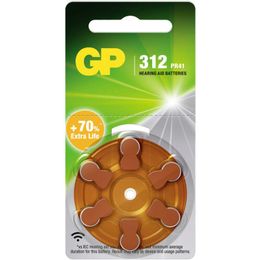 Gp Batteries Gp Hörgerätebatterie za 312 1.4 v 6 St. Zink-Luft PR41