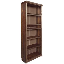 Bücherregal Home Affaire "Soeren", braun (dunkelbraun), H:220cm T:33cm, Regale, in 2 Höhen und 2 Tiefen, mit viel Stauraum