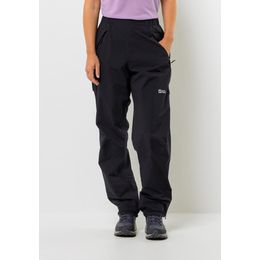 Regenhose Jack Wolfskin "RAINY DAYS 3L PANTS W", Damen, Gr. XL (46), Normalgrößen, schwarz, Hauptmaterial: 100% Polyester (recycled); Futter: 100% Polyester (recycled), Hosen