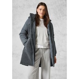 Winterjacke Cecil, Damen, Gr. M (40), grau (grau fusion), Stoff, Obermaterial: 100% Nylon; Teddy-Elemente: 100% Polyester; Futter: 100% Polyester, unifarben, gerade hüftbedeckend, ohne Ausschnitt, Bündchen, Jacken, mit Kapuze