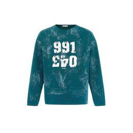 VAMOS CLO Sweatshirt Herren Gr&ouml;&szlig;e XL t&uuml;rkis / petrol / wei&szlig;