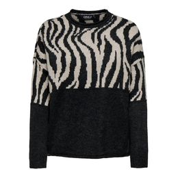 Only Pullover 'ONLJade' Damen Größe XL ecru / schwarzmeliert