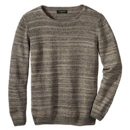 Junghans 1954 Upcycling-Pullover, 50 - Braun-meliert, Herren, aus Leinen