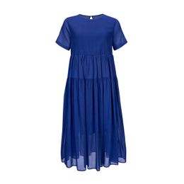 Kiltie Voile-Sommerkleid, 38 - Königsblau, Damen, aus Baumwolle