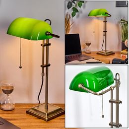 hofstein Ragaz Tischleuchte Altmessing, 1-flammig