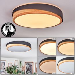hofstein Hiral Deckenleuchte LED Naturfarben, Schwarz, 1-flammig