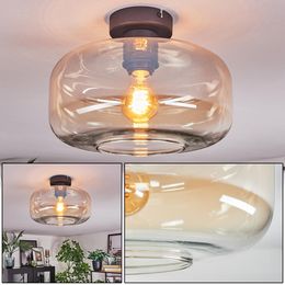 hofstein Boza Deckenleuchte Glas 28 cm Bernsteinfarben, Klar, 1-flammig