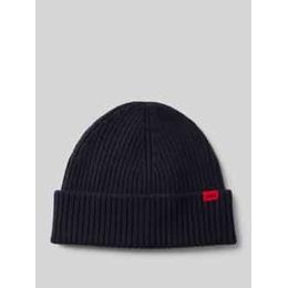 Hugo Beanie mit Label-Patch Modell 'Xola'