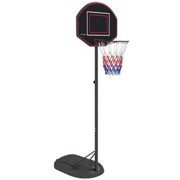 SPORTNOW Basketballständer 221-282cm Höhenverstellbar Basketballkorb mit Ständer