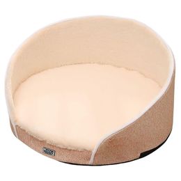 DEAR DARLING DD-02APL Orthopädisches Luxus Hundebett Katzenkorb Apricot Gr. L 80x80cm mit Memory Sch