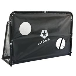 L.A. Sports 2-in-1 Torschusswand Soccer Goal Champion Fußball-Tor mit Netz & Torwand