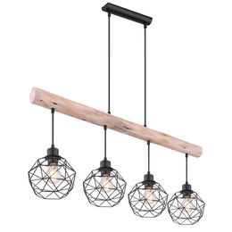 Globo Lighting - THEODOR - Hängeleuchte Metall schwarz matt, 4x E27